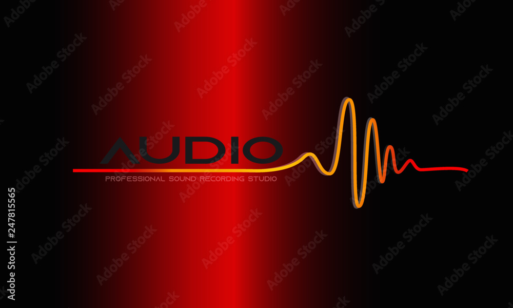 DJ Dance Party Logo, Recording Studio Emblem, Audio Wave and Light Dark ...