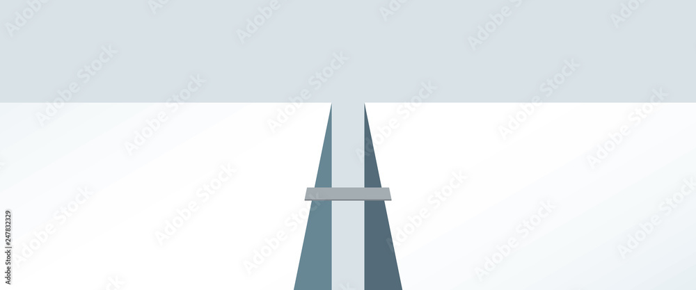 Bridge cross through deep ravine / crack clipart banner, fix damage ...