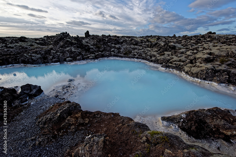 Blue Lagoon Geothermal Spa Pool in near Reykjavik in Iceland Stock ...