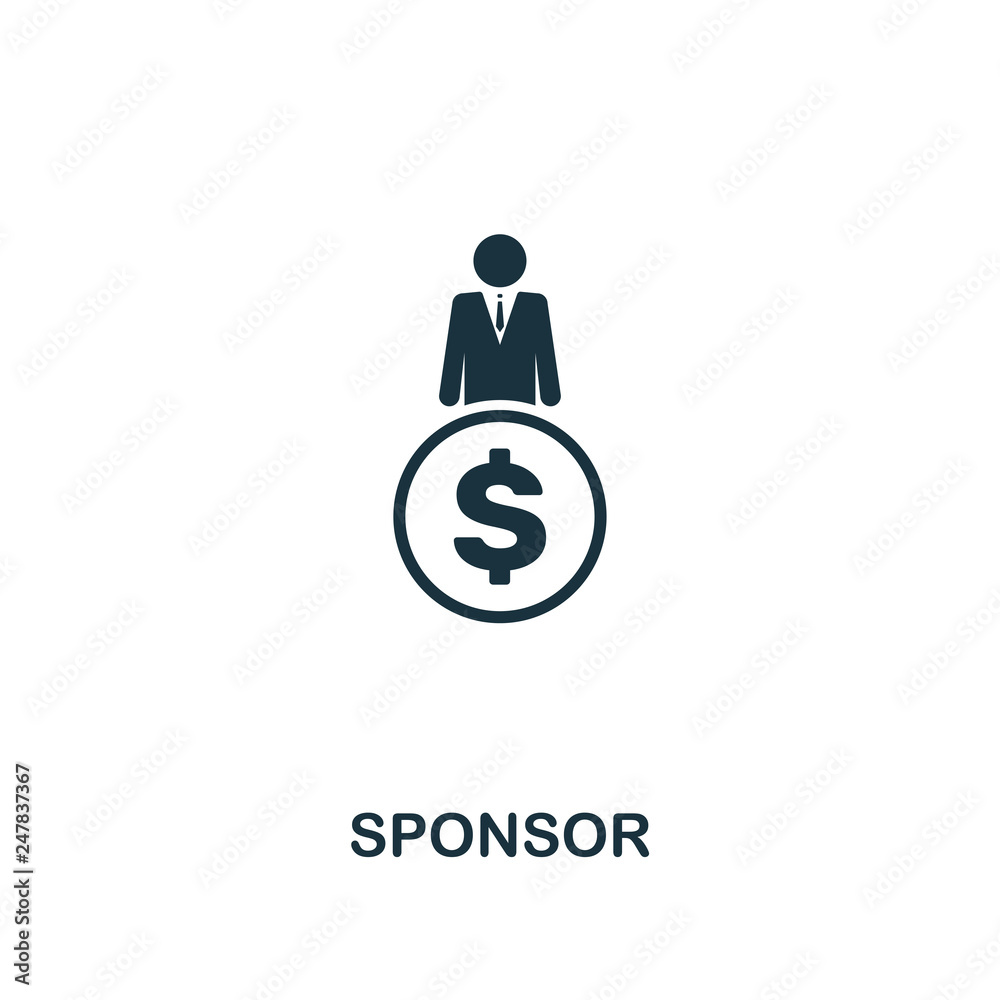 Sponsor icon. Premium style design from business management icon ...