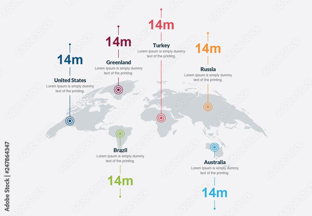 Global Map Infographic Layout Stock Template | Adobe Stock