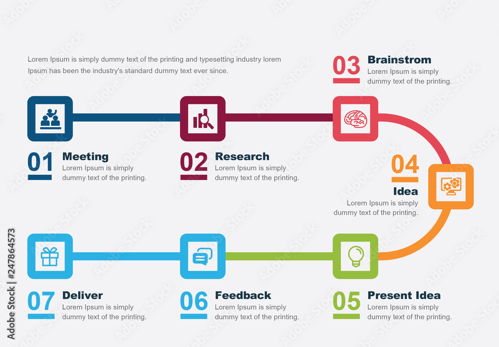 Timeline History Infographic Layout Stock Template | Adobe Stock