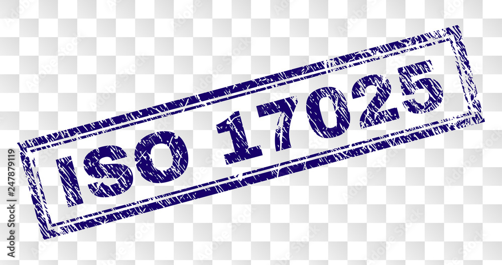 ISO 17025 stamp seal print with rubber print style and double framed ...