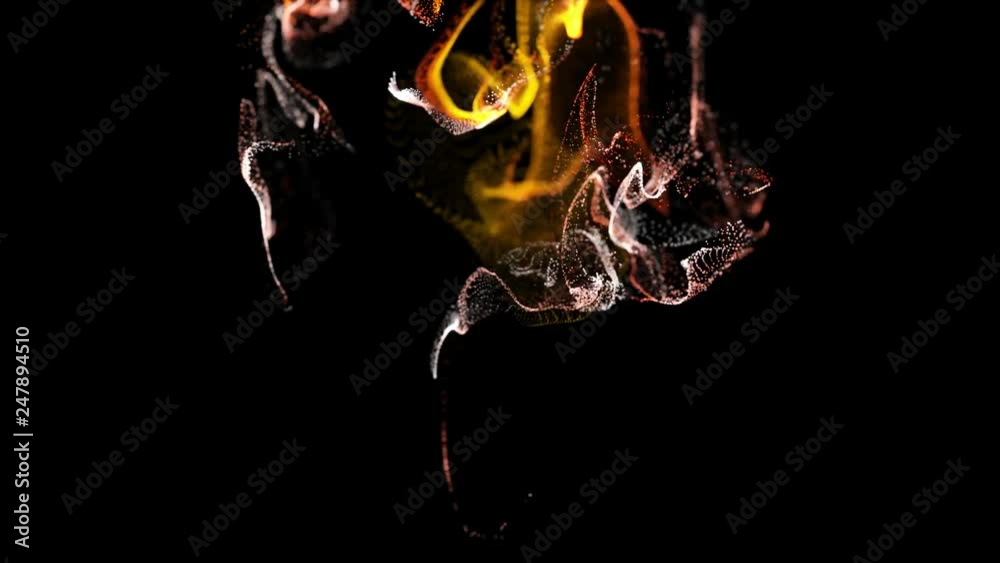 3d ink effect advection in 4k. Glitter in stream of invisible ink in ...