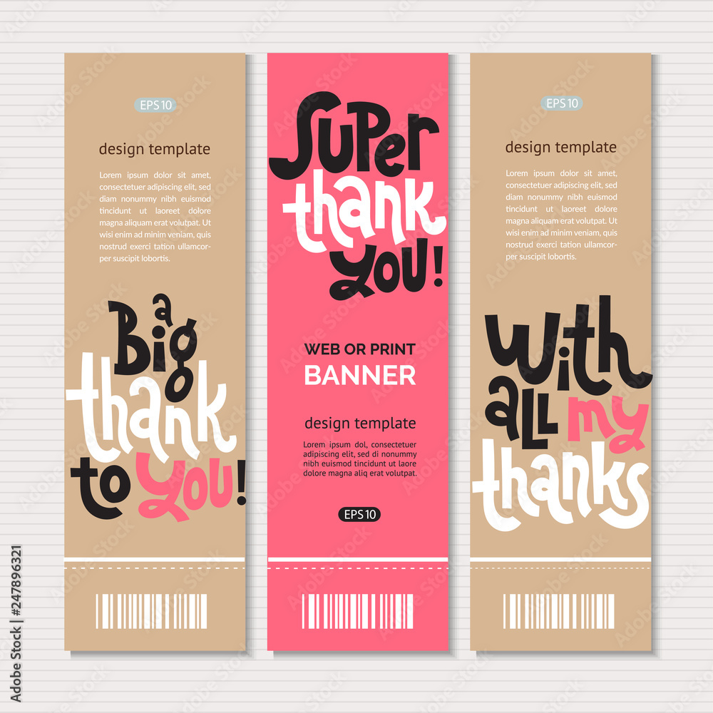 Thank you quotes and stickers Stock Vector | Adobe Stock