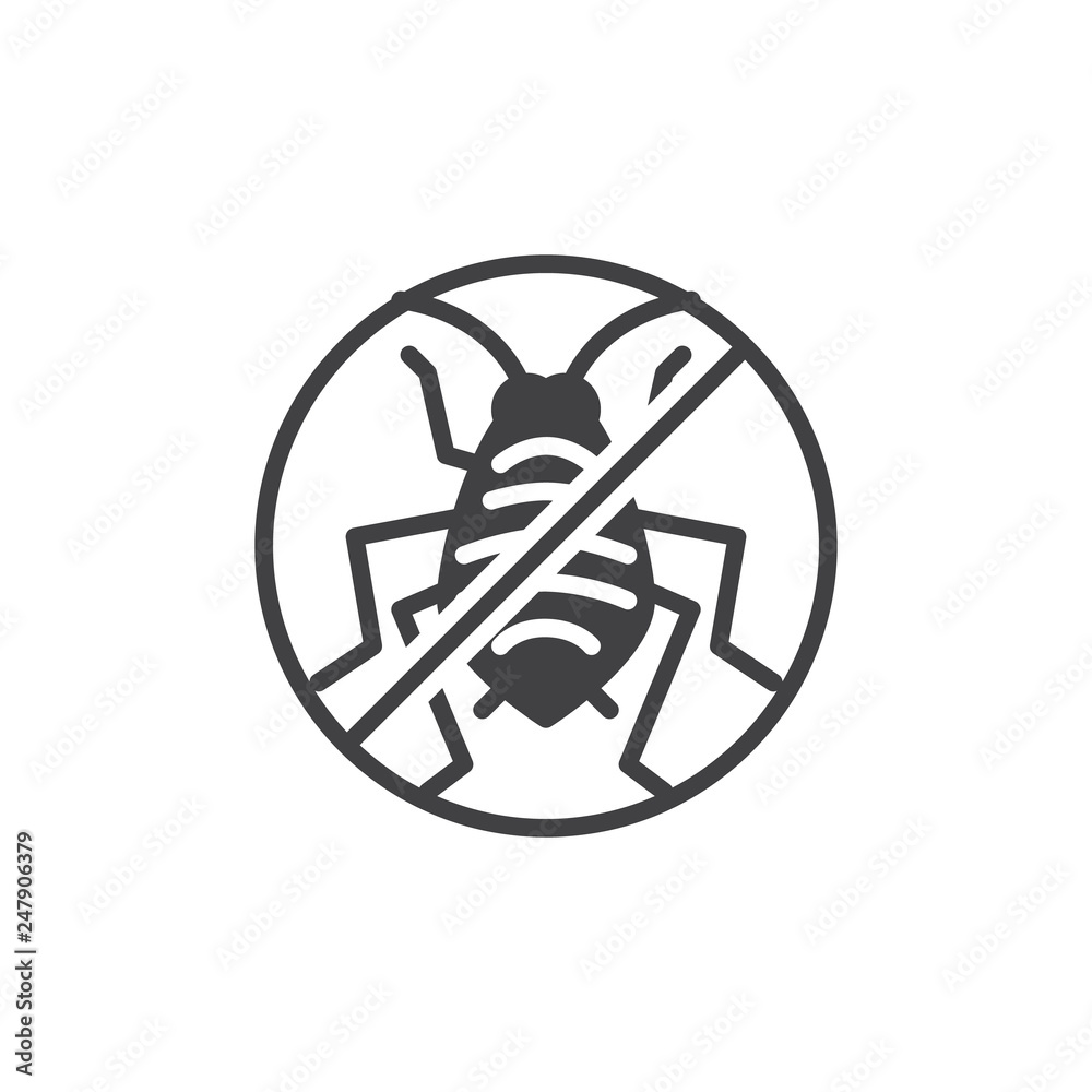 No aphid pests vector icon. filled flat sign for mobile concept and web ...