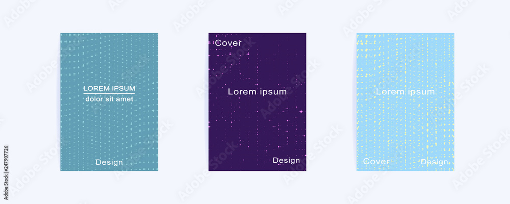 Cover layouts design with halftone dots. Mock up Cover Template for ...