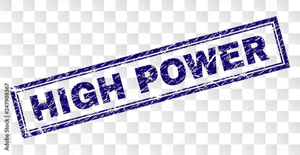 HIGH POWER stamp seal print with rubber print style and double framed ...