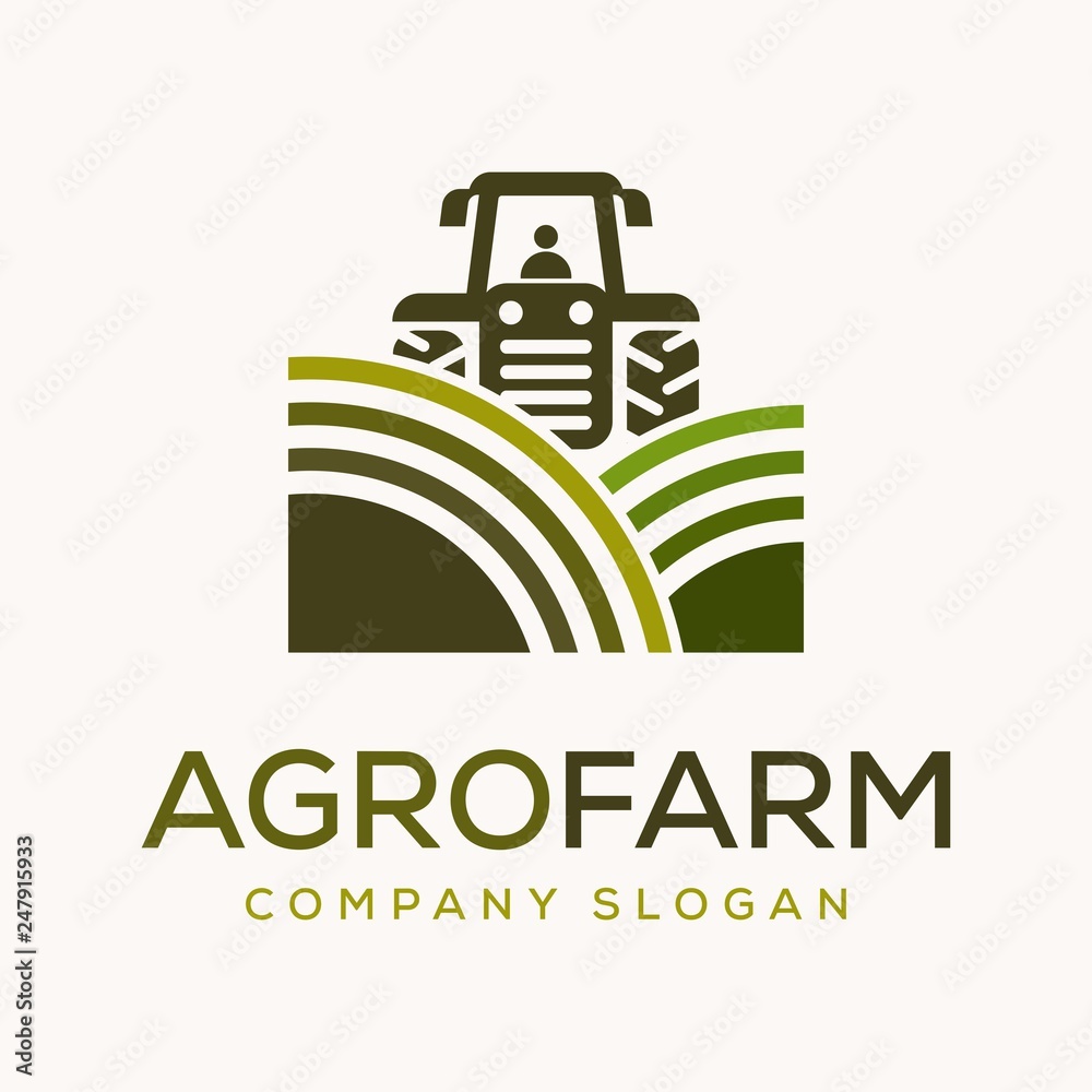Agro farm logo design template Stock Vector | Adobe Stock