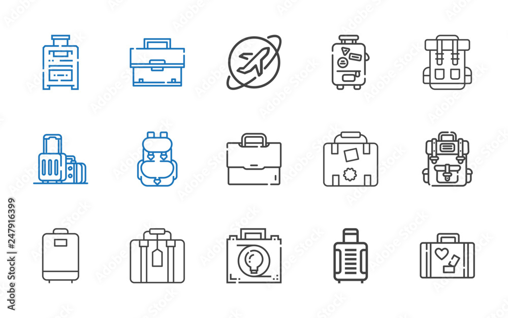 baggage icons set Stock Vector | Adobe Stock