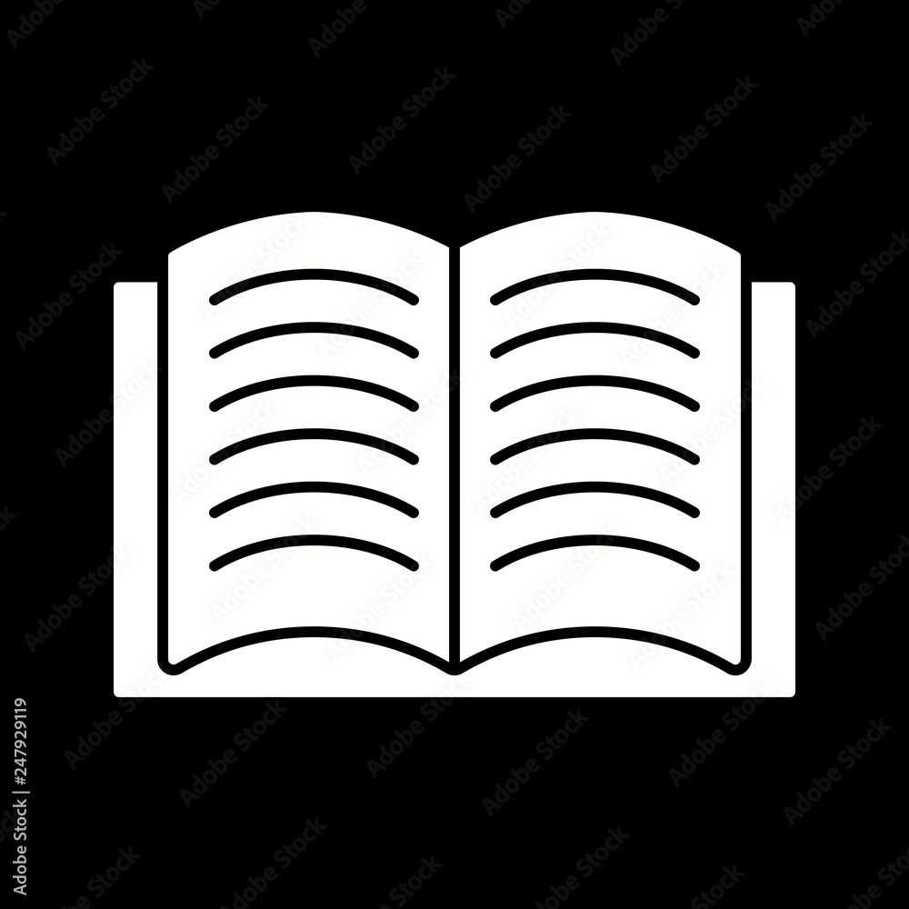 Vector Open Book Icon Stock Vector | Adobe Stock