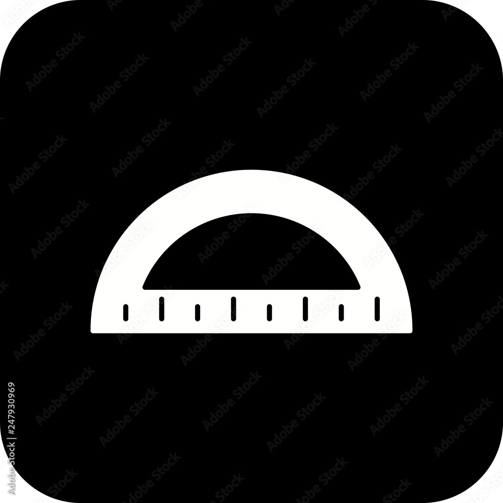 Vector Protractor Icon Stock Vector | Adobe Stock