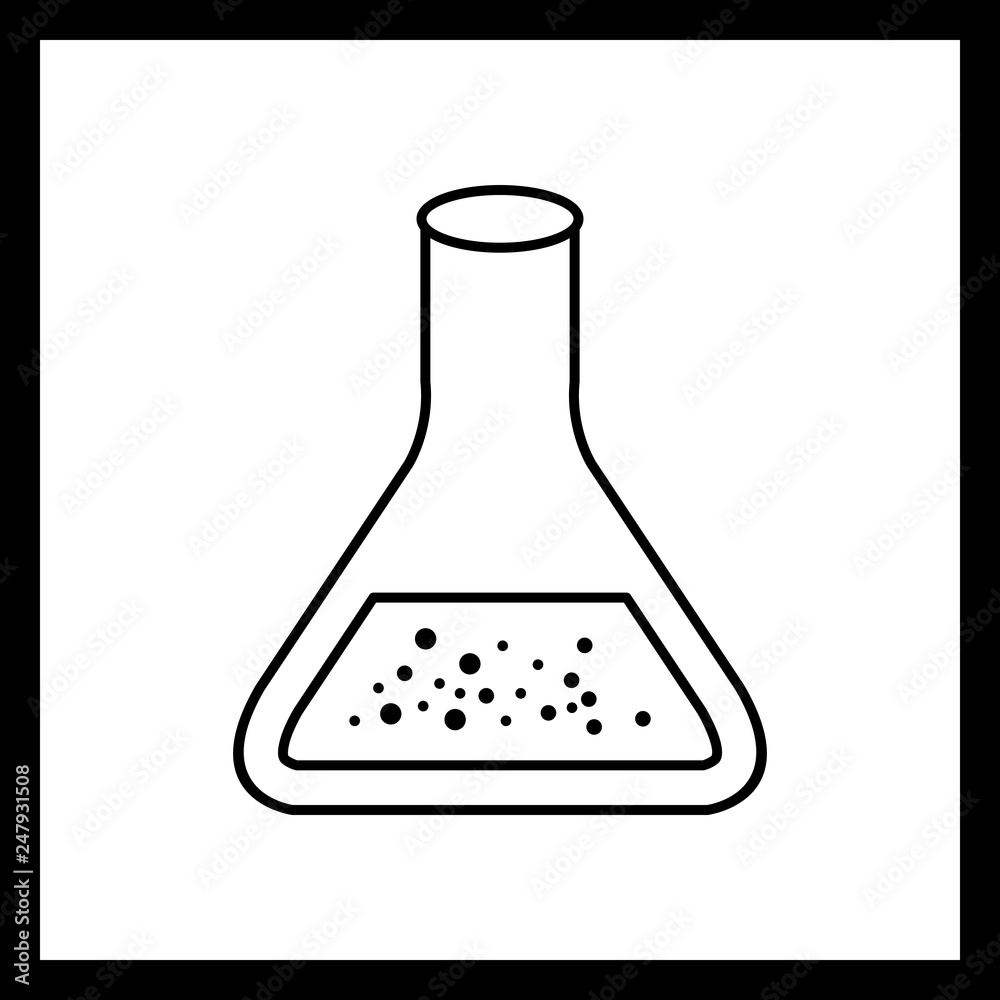 Vector Beaker Icon Stock Vector | Adobe Stock