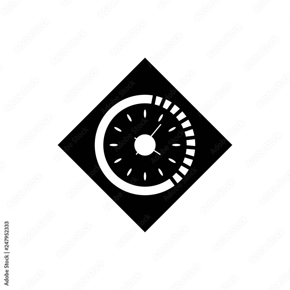 Clock monochrome icon with EPS 10 - jpeg format, simple and trendy flat ...