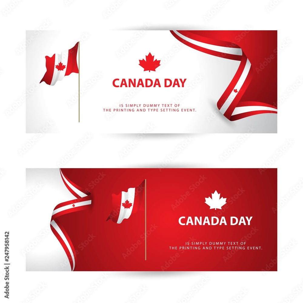 Canada Day Vector Template Design Illustration Stock Vector | Adobe Stock