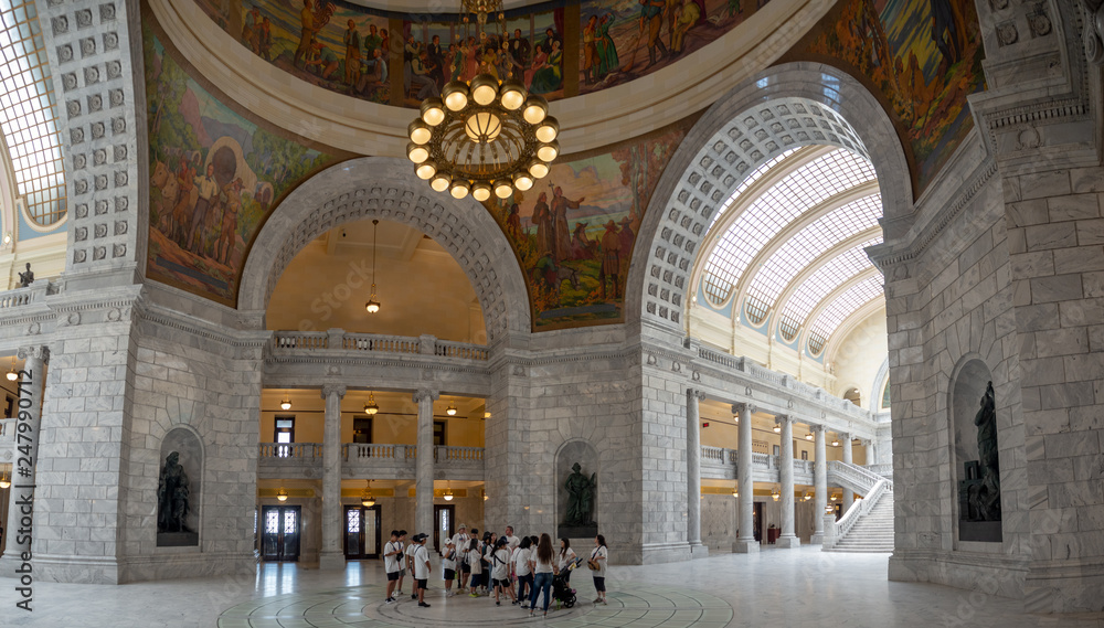 State of Utah Capitol hill complex in Salt Lake City, historic exterior ...