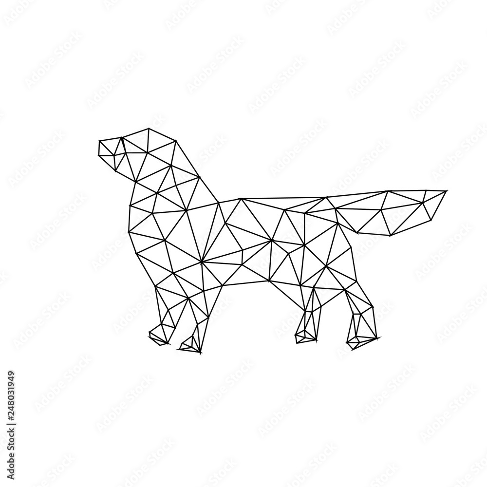 a low poly logo with a french bulldog head with a sample text "frenchie ...