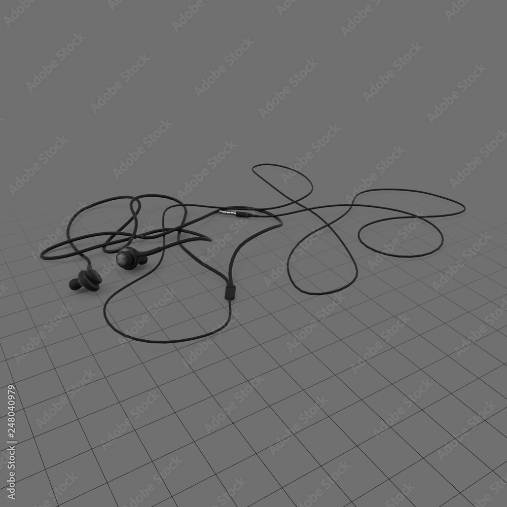 Earphones Stock 3D asset | Adobe Stock