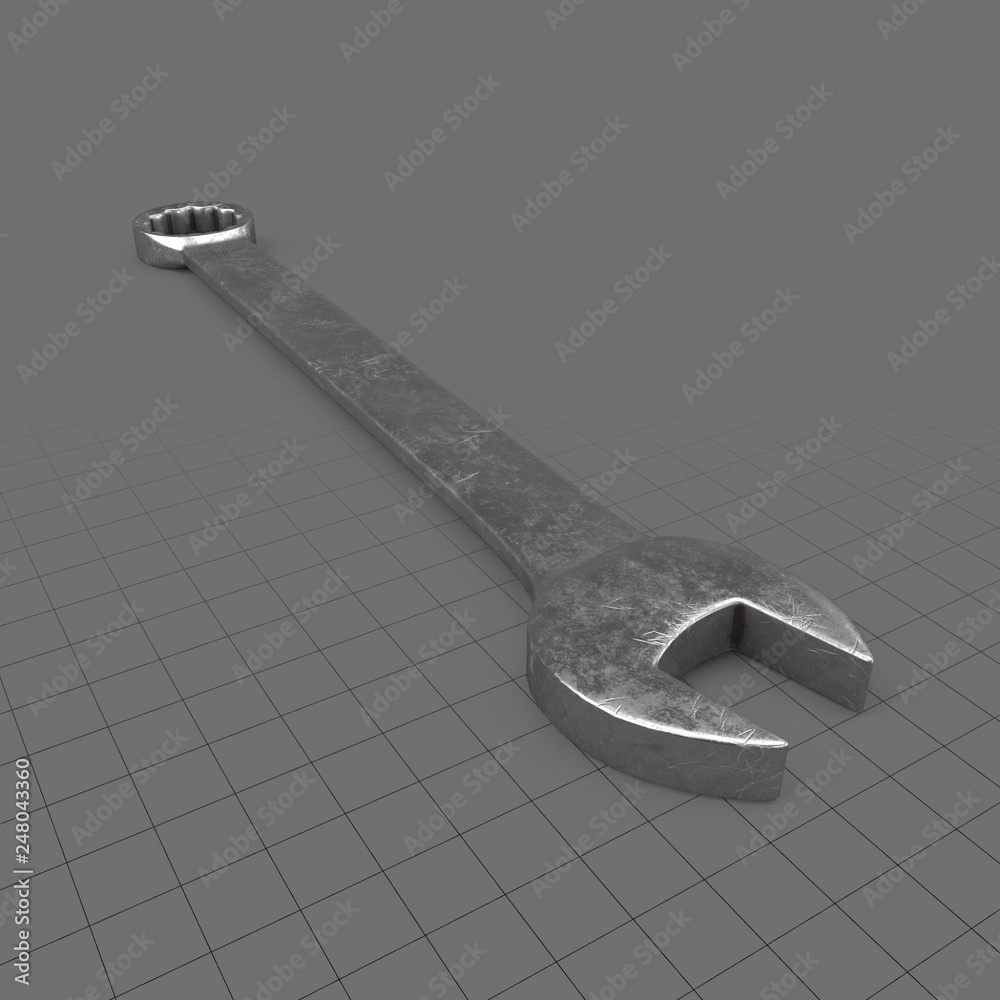 Worn wrench Stock 3D asset | Adobe Stock