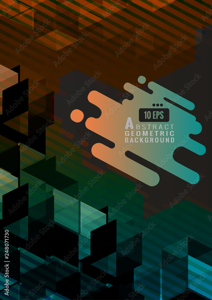 Colorful 3D vector geometric cube BG Stock Vector | Adobe Stock