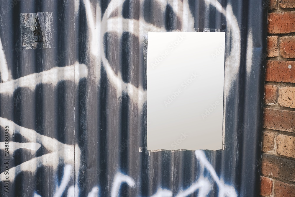 blank poster template mockup - empty banner ready for your artwork ...