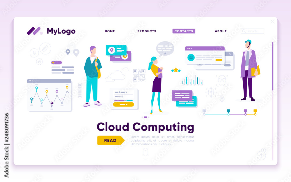 Landing page template. Digital Marketing analyst, marketing business ...