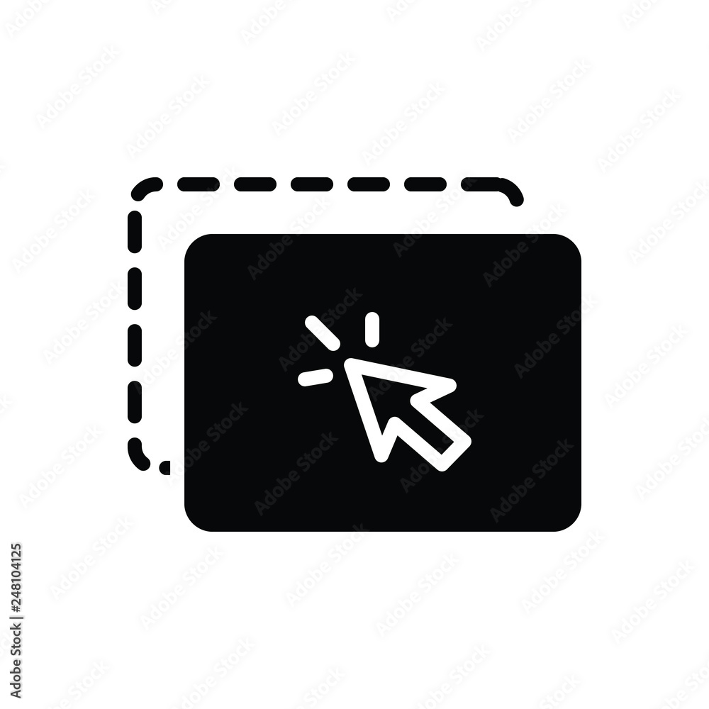 Black solid icon for drag drop Stock Vector | Adobe Stock