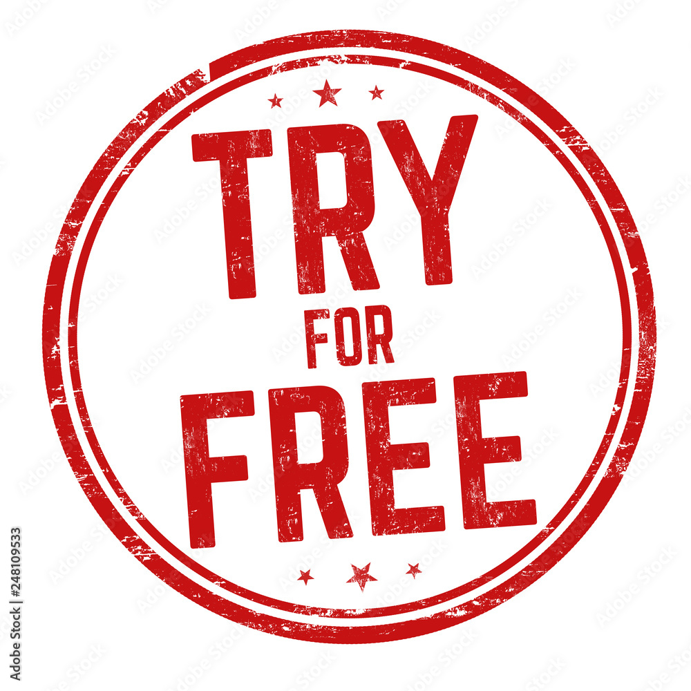 Try for free sign or stamp Stock Vector | Adobe Stock
