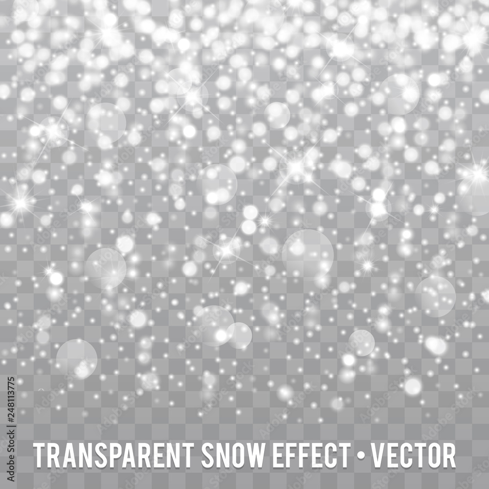 Vector white Glitter particles Effect on transparent Background Eps10 ...