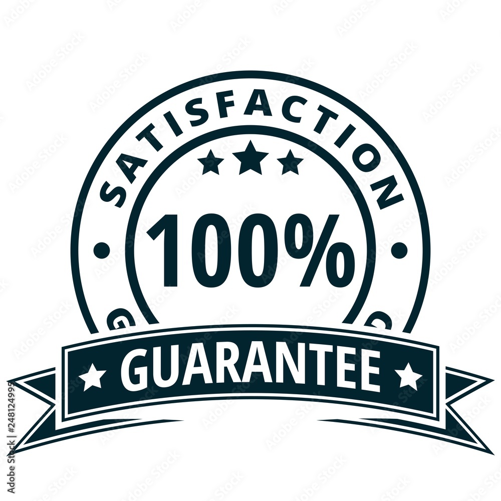 100% Satisfaction Guarantee illustration Stock Vector | Adobe Stock