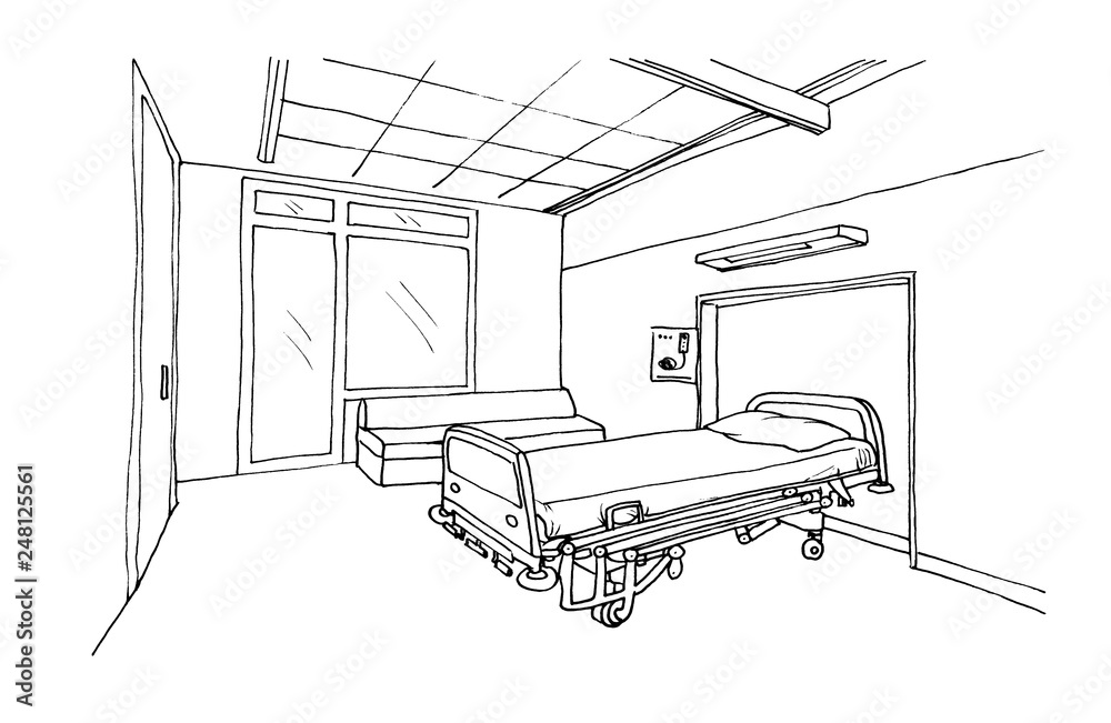 Hospital Inside Sketch