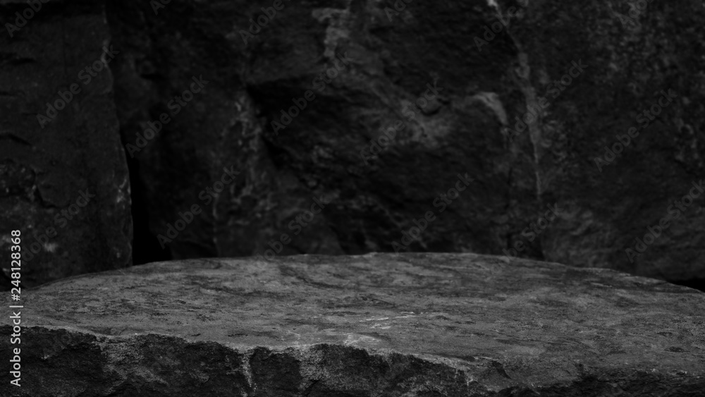 A Rock Mineral Product Display Shelf, Showing a Rough Texture to the ...