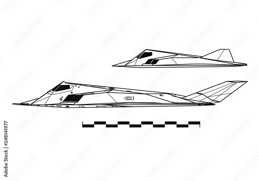 117 Nighthawk Lockheed Plans Blueprint Blueprints Details Model Plan ...