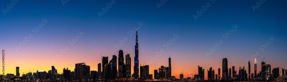 Poster Super high resolution image of Dubai Downtown skyline at Magic ...