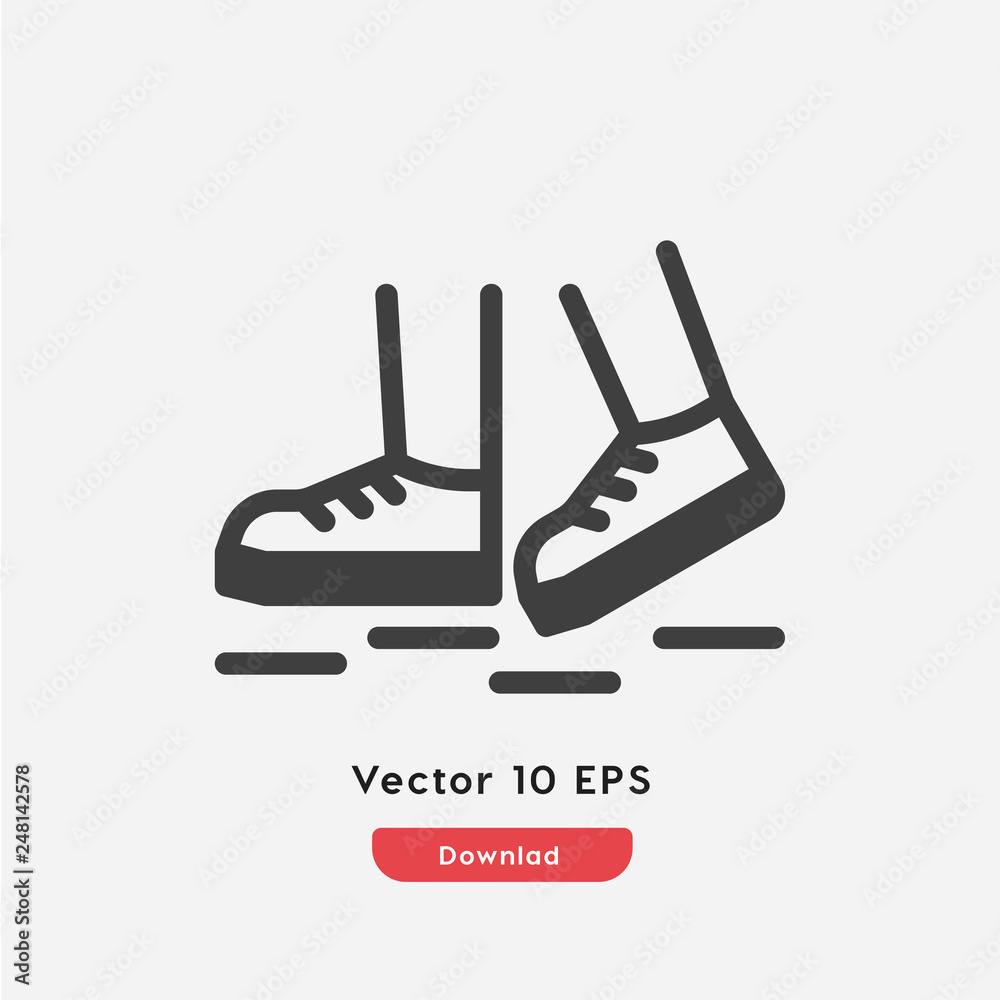 Steps icon. Step vector symbol. Linear style sign for mobile concept ...