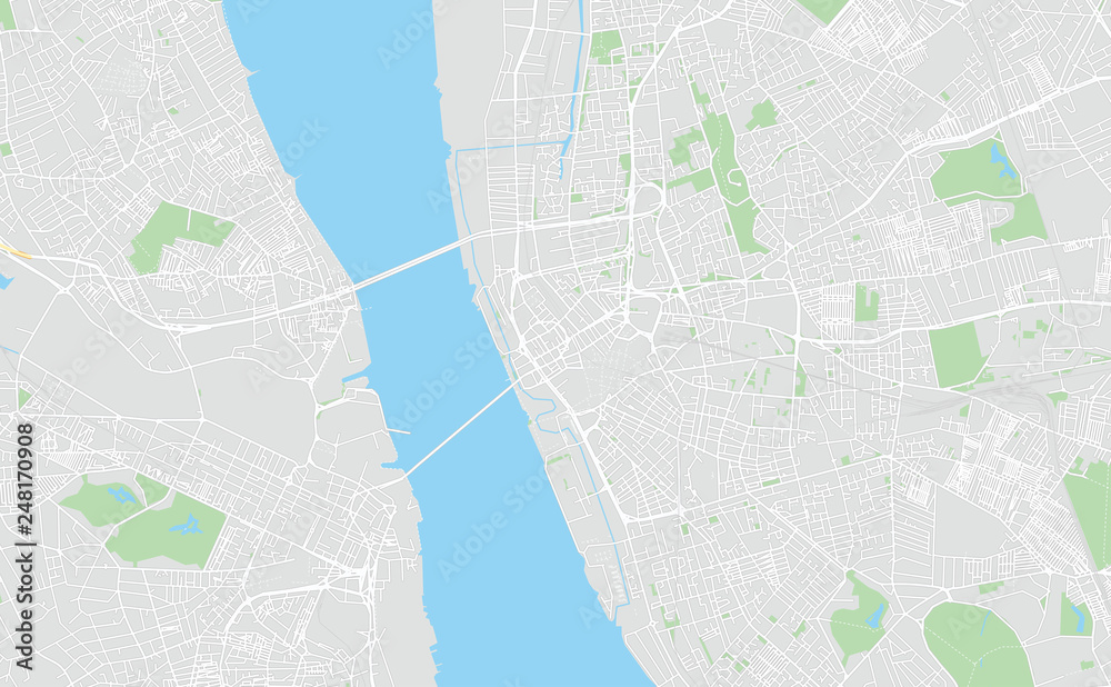 Poster Liverpool, UK, classic colors, printable map – Wall Art | UkPosters