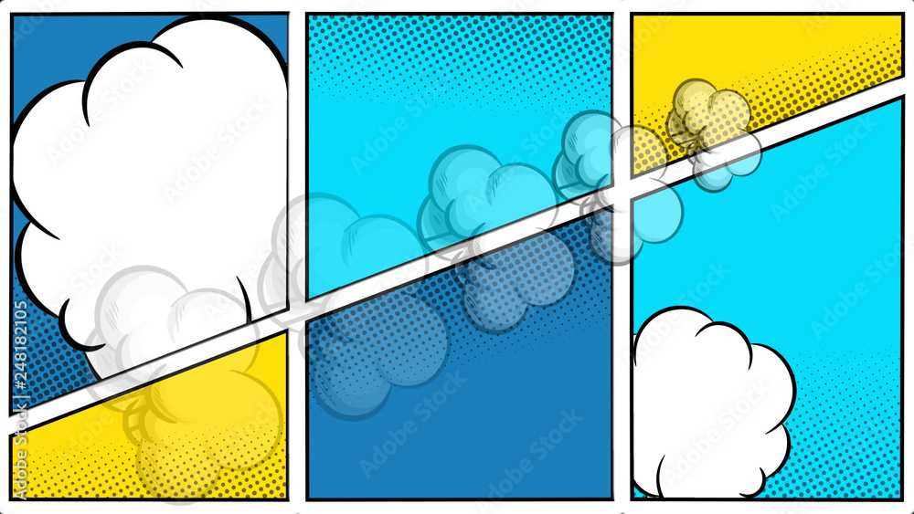 Comic Panels Transition Stock Template | Adobe Stock