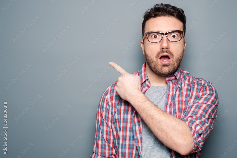 Angry Man Pointing Away