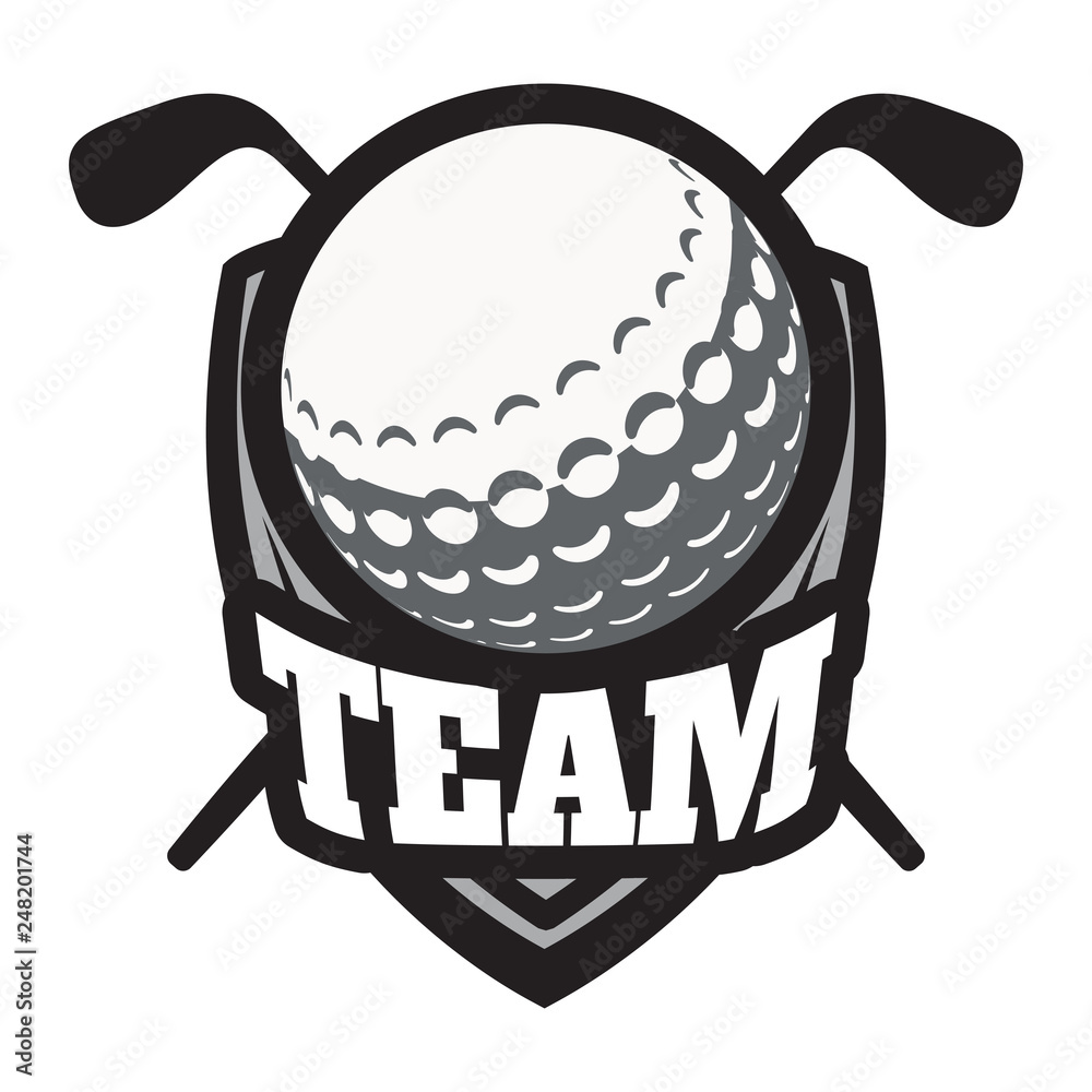 Vector label of golf. Logo of golf championship. Vector illustration ...