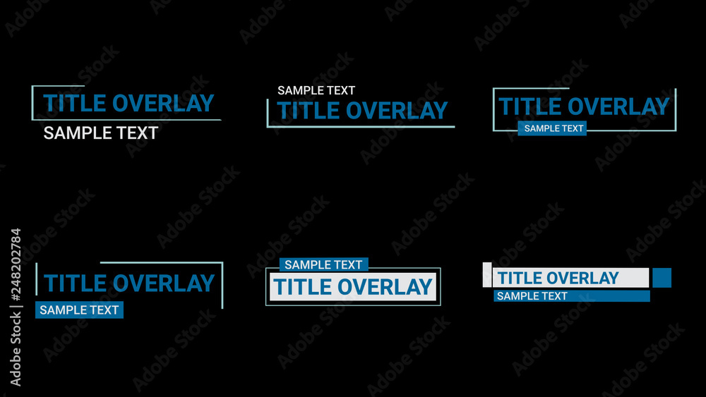 Blue Two Line Titles Stock Template | Adobe Stock