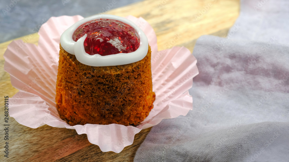 Runeberg´s cake or tart. A Finnish traditional dessert and pasty. Cake ...
