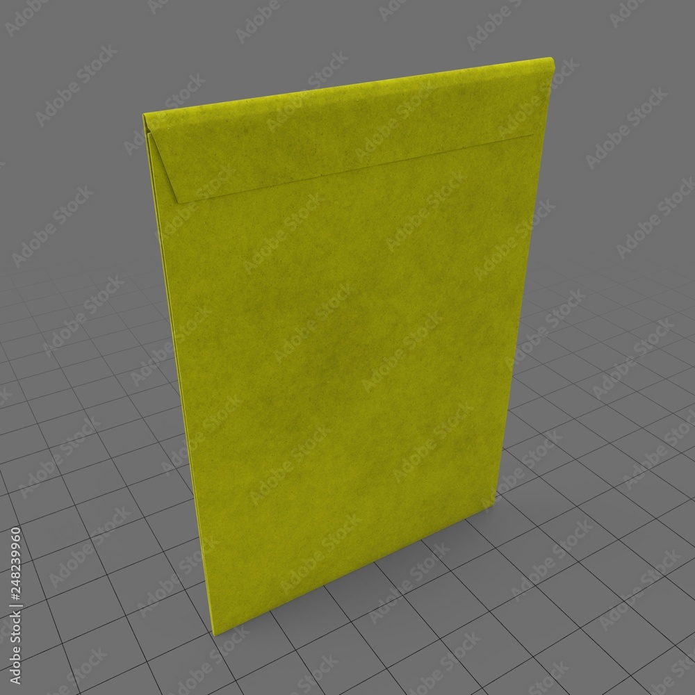 Large yellow envelope Stock 3D asset | Adobe Stock