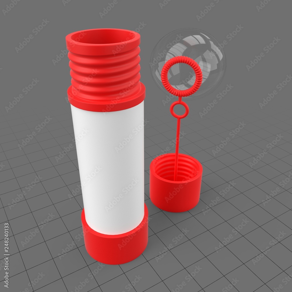 Soap bubbles kit Stock 3D asset | Adobe Stock