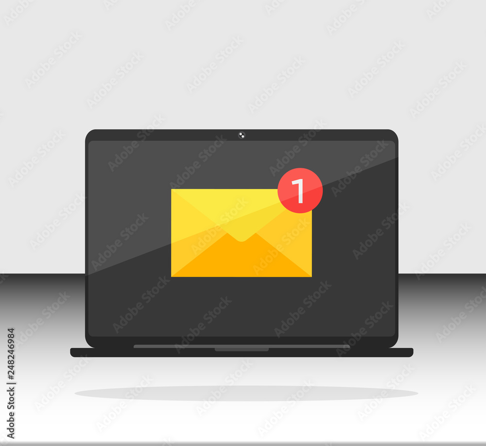 Personal computer, Laptop Realistic Flat Styles Isolated with New ...