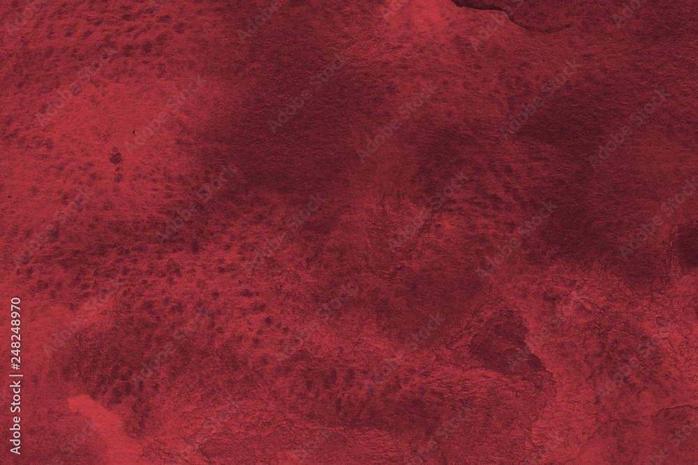 Watercolor red texture with abstract washes and brush strokes on the ...