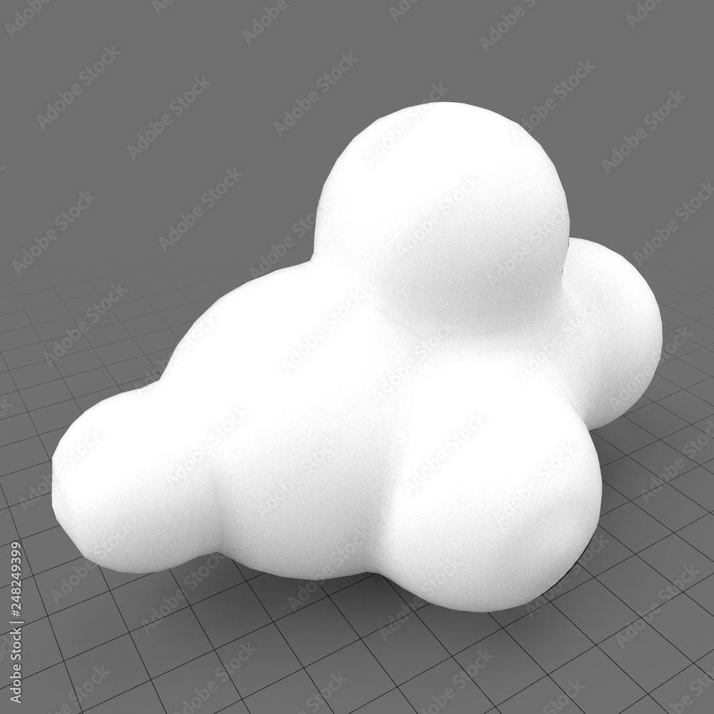 Stylized cloud Stock 3D asset | Adobe Stock