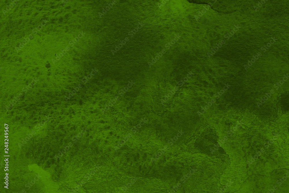 Watercolor green texture with abstract washes and brush strokes on the ...