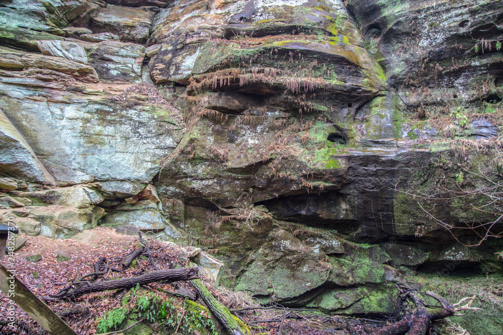 Ohio Natural Landmark Face In The Rock Created By Erosion At Hocking ...