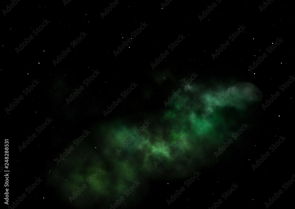 Small part of an infinite star field. 3D rendering Stock Illustration ...