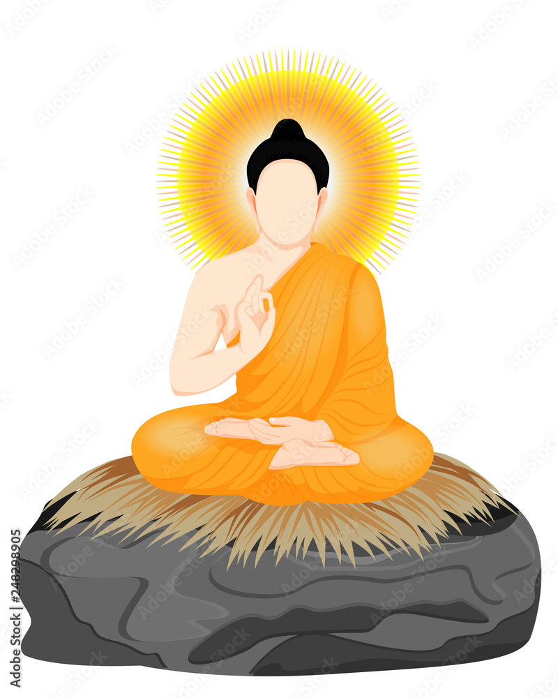 The Buddha meditation vector design Stock Vector | Adobe Stock